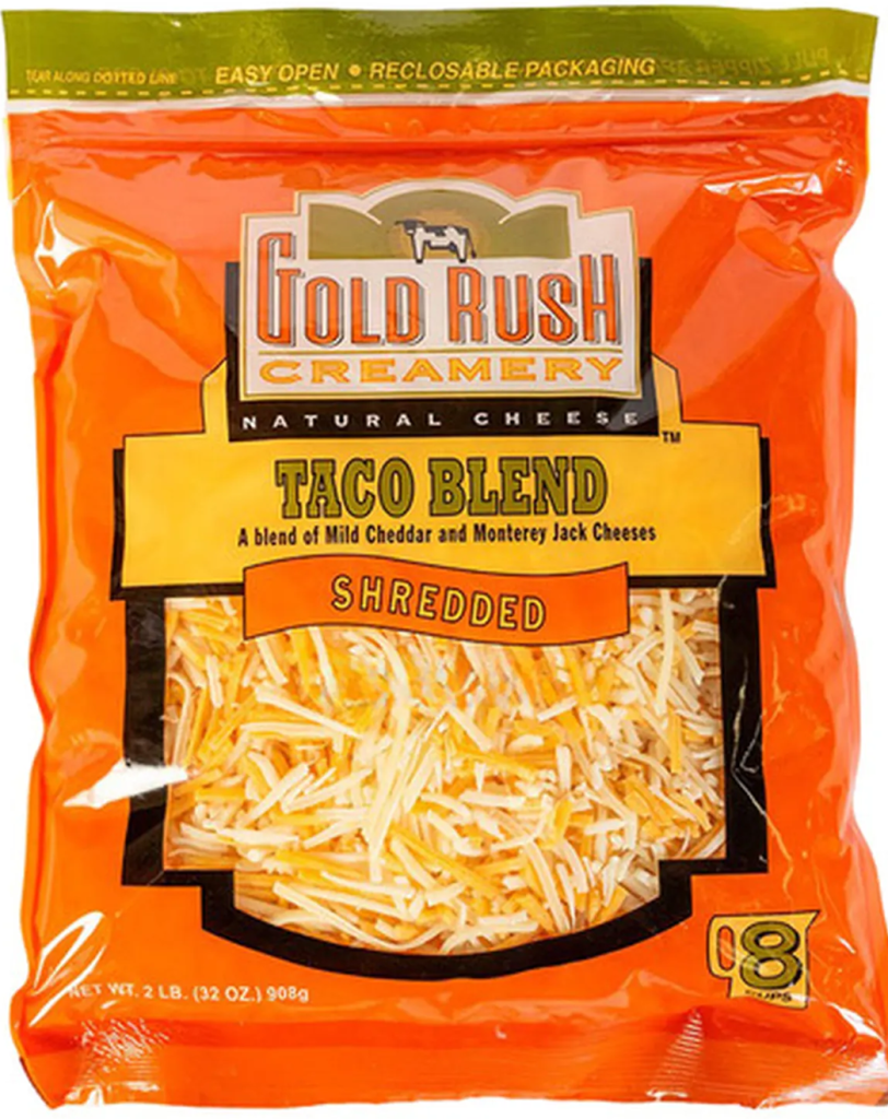GOLD RUSH SHREDDED TACO BLEND CHEESE - Barons Market